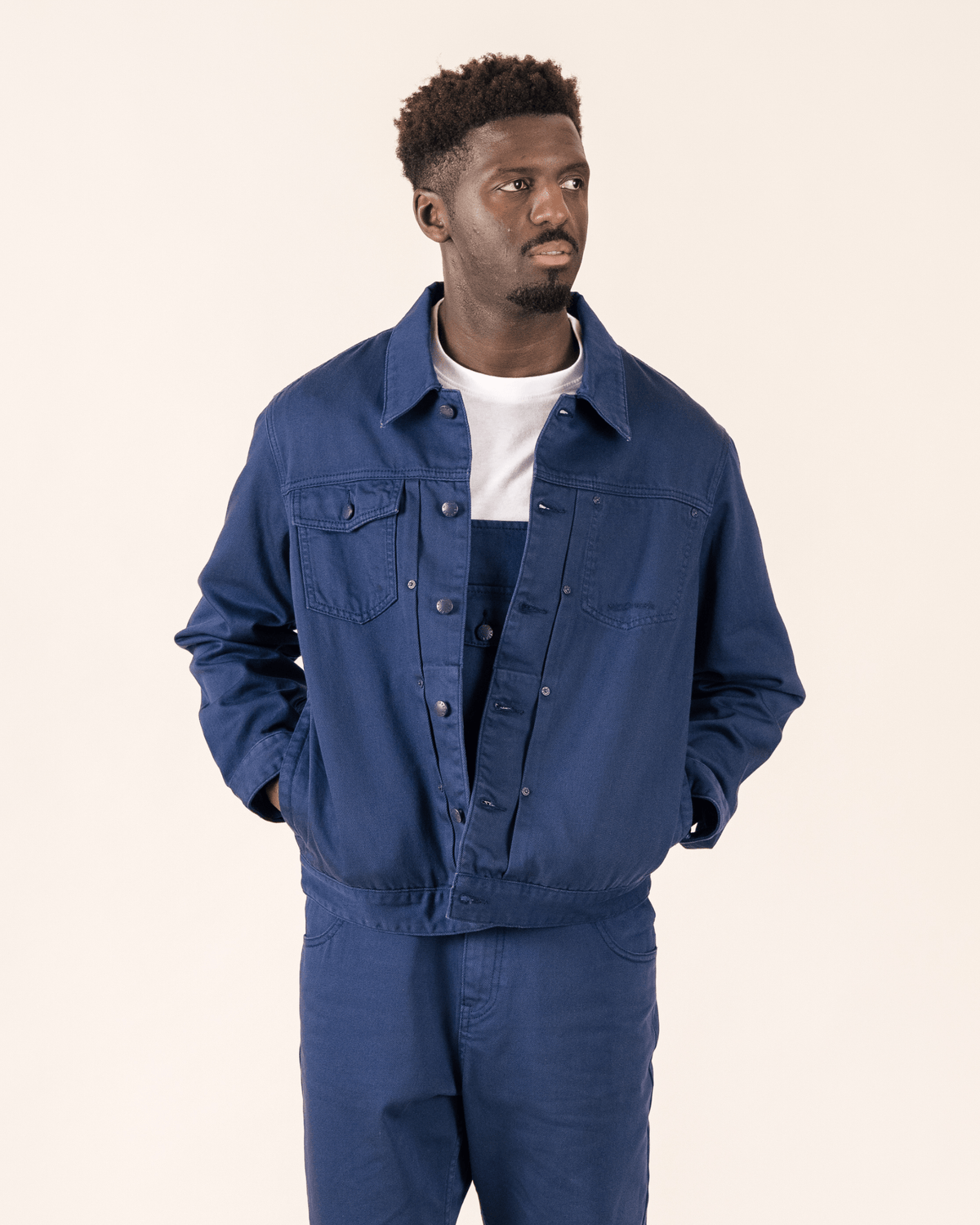 Denim Battle Jacket Navy – M.C.Overalls