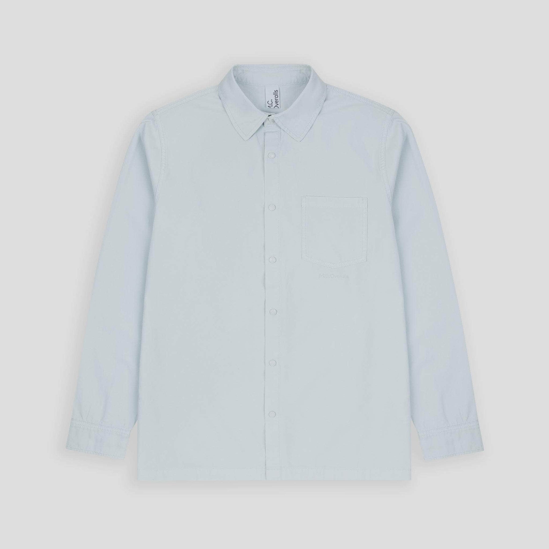 Lightweight Relaxed Snap Button Shirt Illusion Blue – M.C.Overalls
