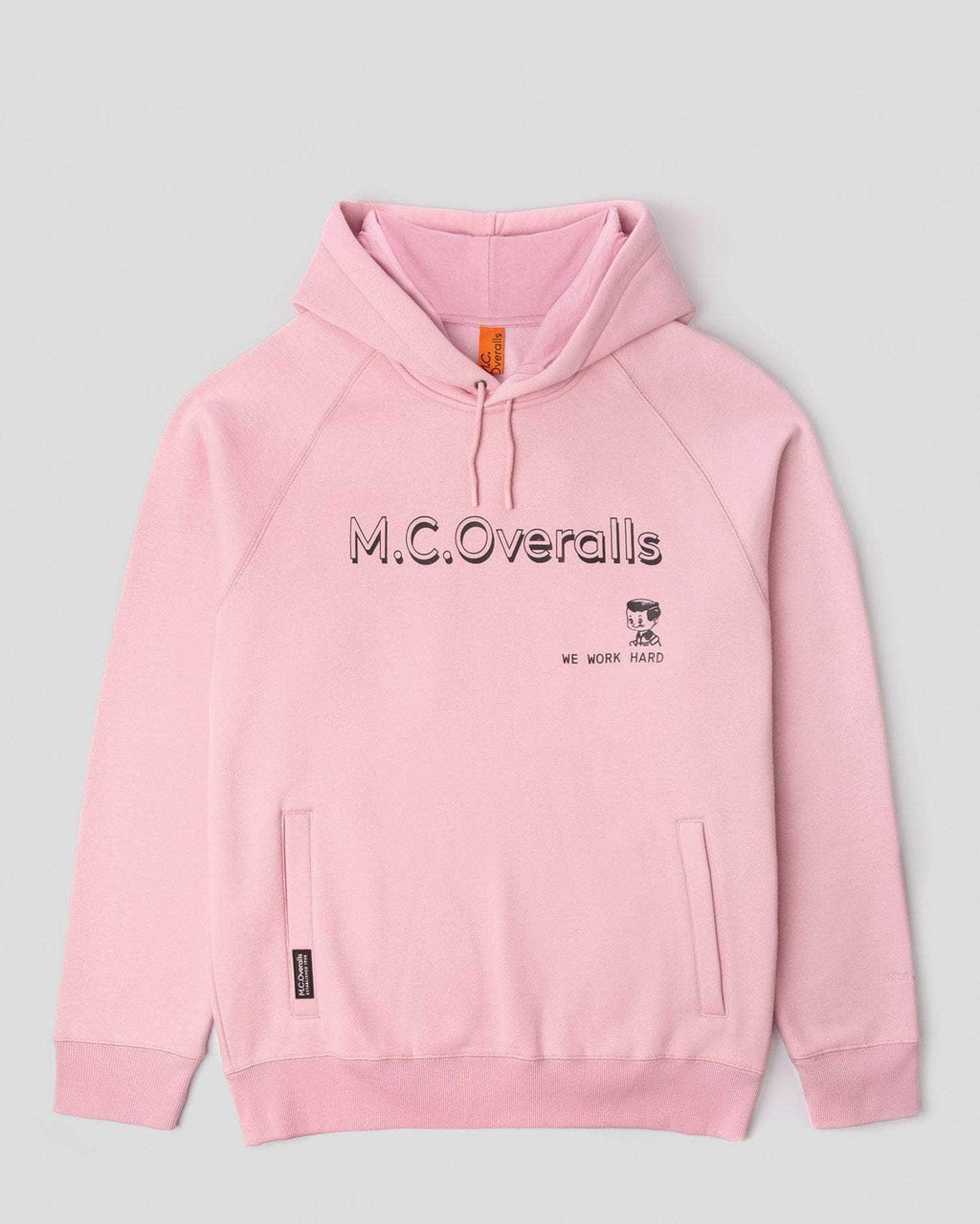 Spanner Boy Logo Hoodie Dusty Pink – M.C.Overalls