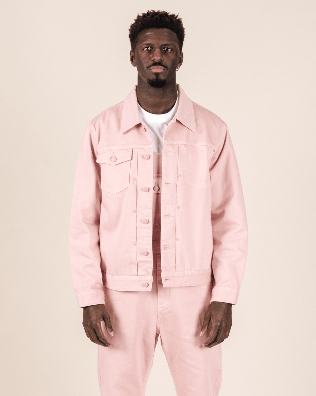 Denim Battle Jacket Dusty Pink – M.C.Overalls